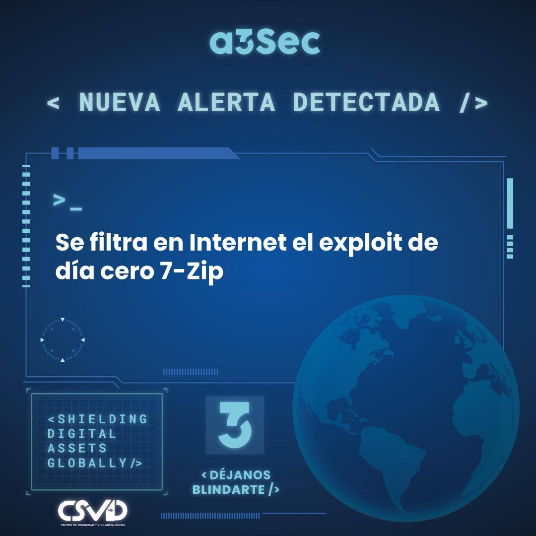 Se filtra en Internet el exploit de día cero 7-Zip